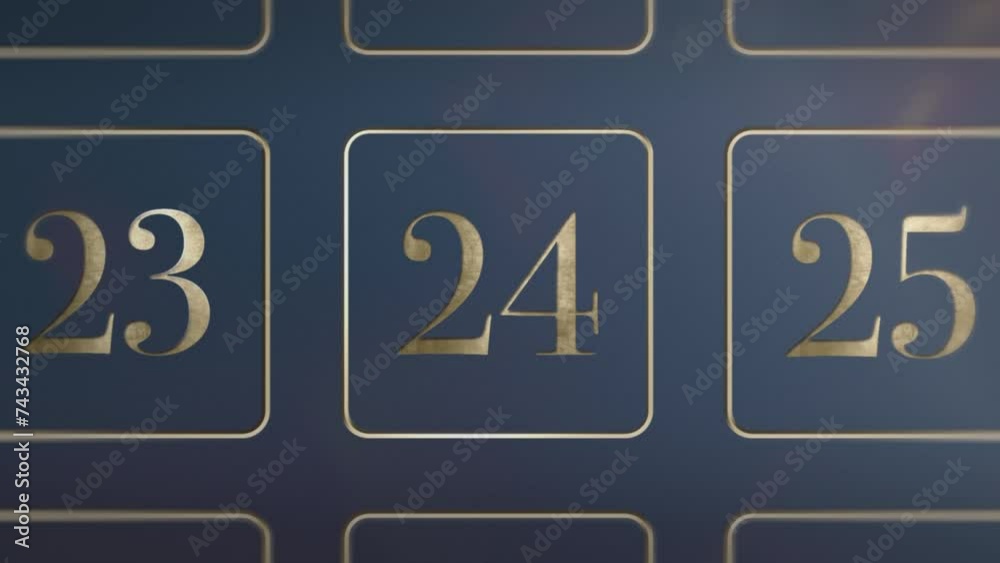 Door number 24 twenty four opening calendar reveal, updateable green ...