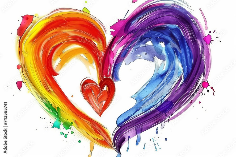 LGBTQ Pride regard. Rainbow shift colorful anti war movement diversity Flag. Gradient motley ...