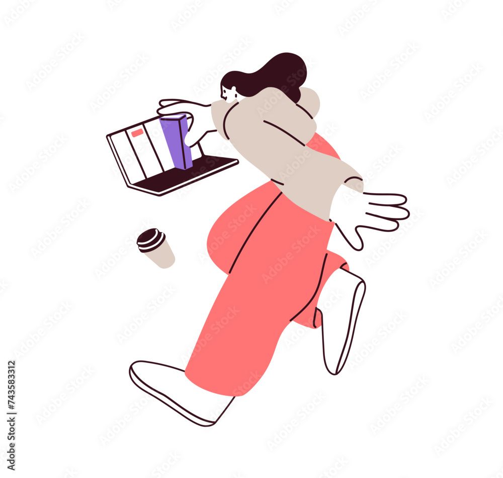 Choosing book to read. Woman reader taking novel from bookshelf in ...