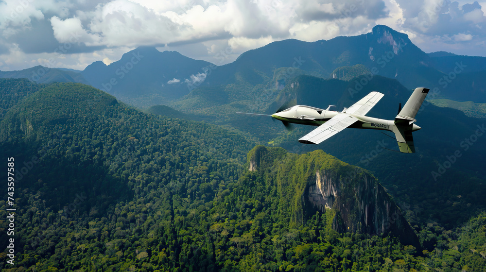 Fixed-wing drone using LiDAR technology to generate 3D GIS topographic ...