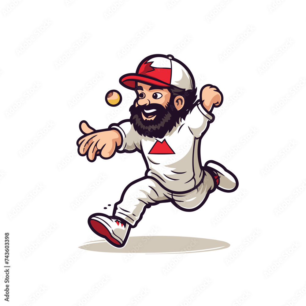 Baseball player cartoon vector illustration. Cartoon baseball player ...
