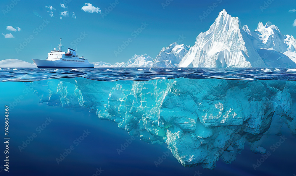 Polar exploratory ship conducting bathymetry and generating seabed maps ... Polar exploratory ship conducting bathymetry and generating seabed maps ...