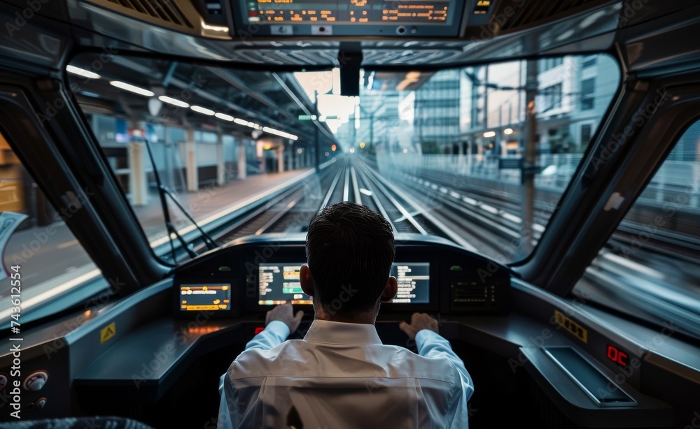 Train driver's view from inside the high-tech cockpit as the train ...
