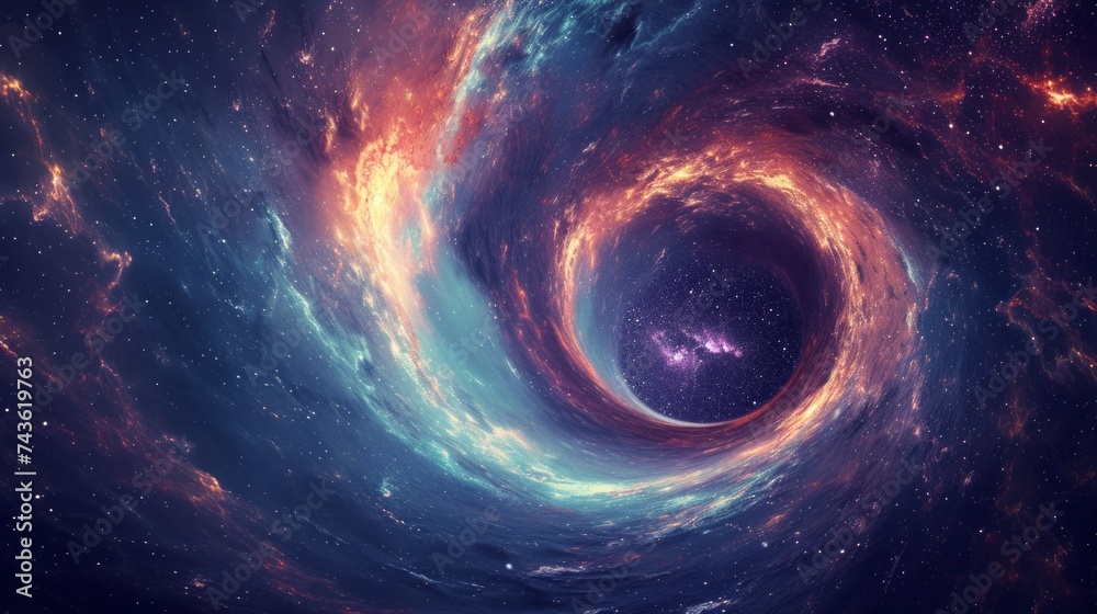 Illustration of a beautiful and vivid optical illusion depicting the ...