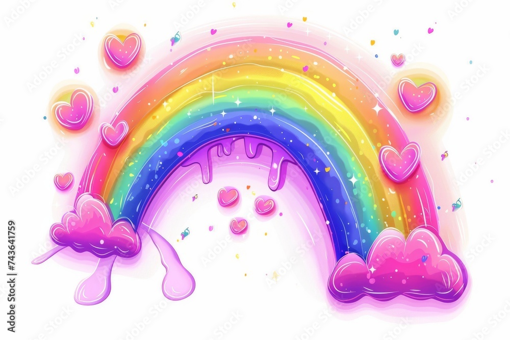 LGBTQ Pride papaya. Rainbow quoiromantic colorful celebratory diversity ...