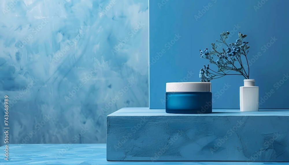 Sleek Blue Background for Product Showcase, products against a sleek ...