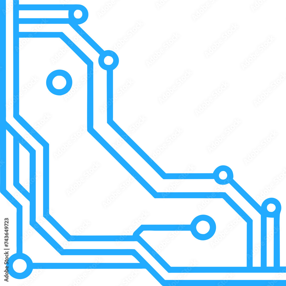 Chip lines corner border, circuit board chip lines corner border frame ...