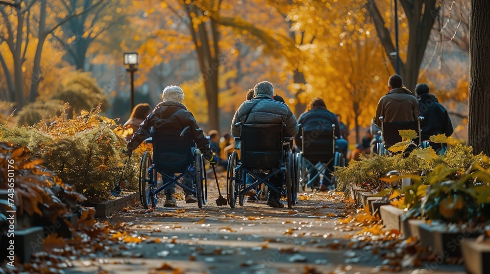 Community inclusion exemplified by a diverse group participating in a ...