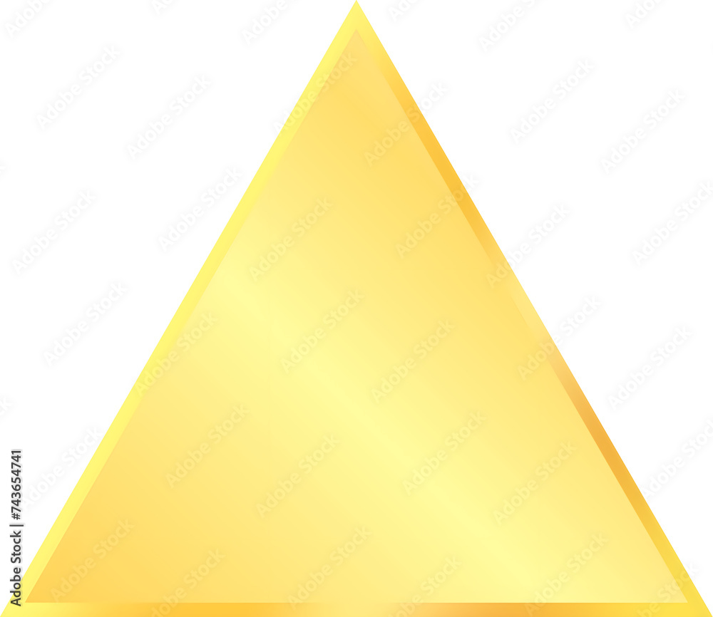 Flat gold triangle label illustration vector clipart for advertisement ...