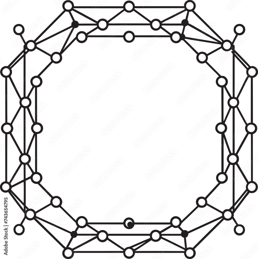 Network connection corner border frame, network connection data corner ...