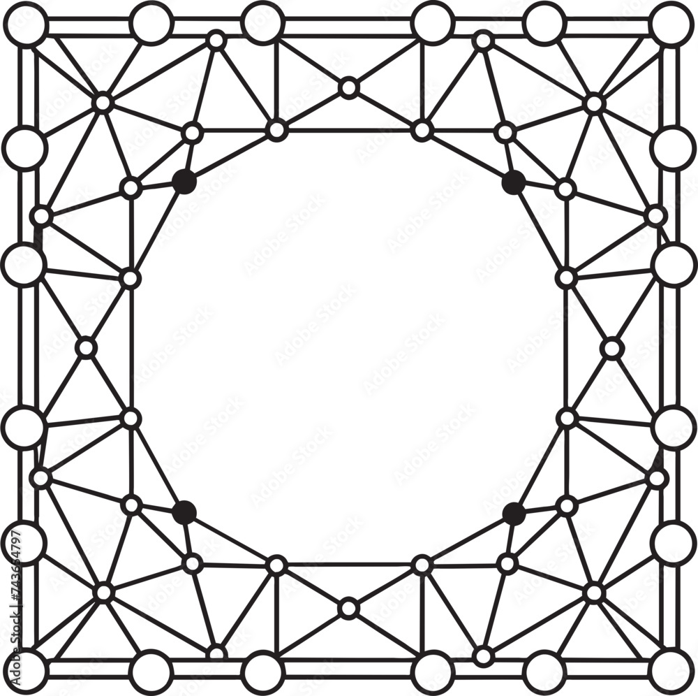 Network connection corner border frame, network connection data corner ...