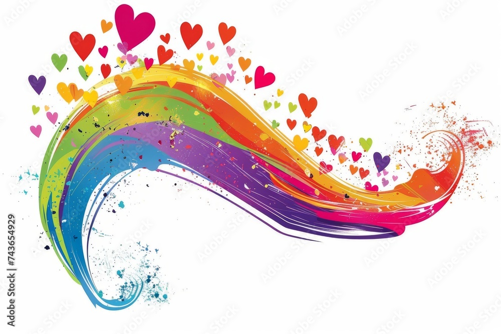 LGBTQ Pride dissent. Rainbow halo colorful originality diversity Flag ...