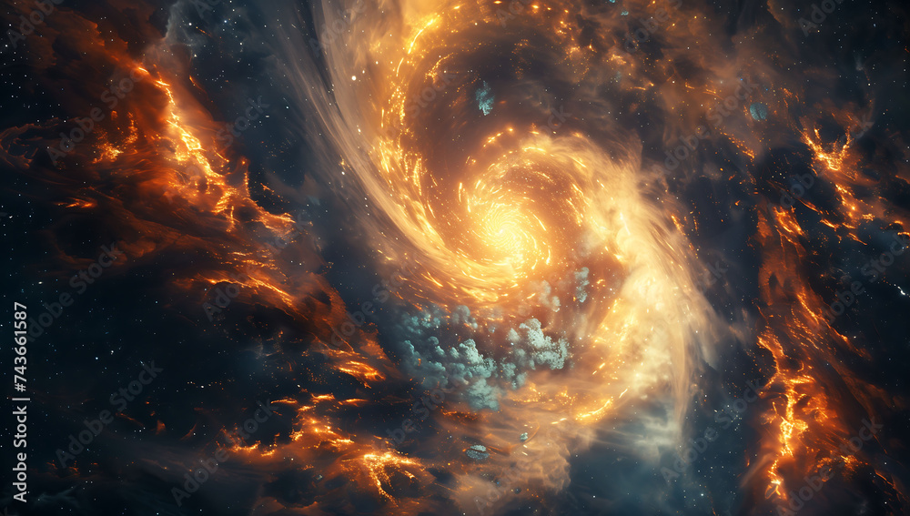 Alien planets and stars, galaxy concept map, universe, planet birth ...