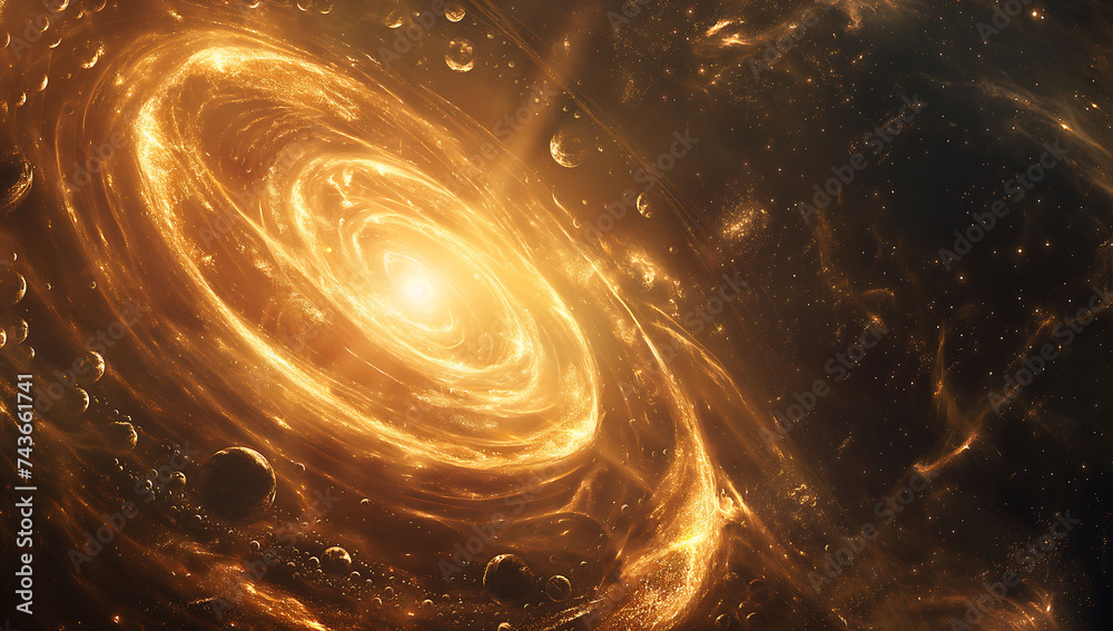 Alien planets and stars, galaxy concept map, universe, planet birth ...