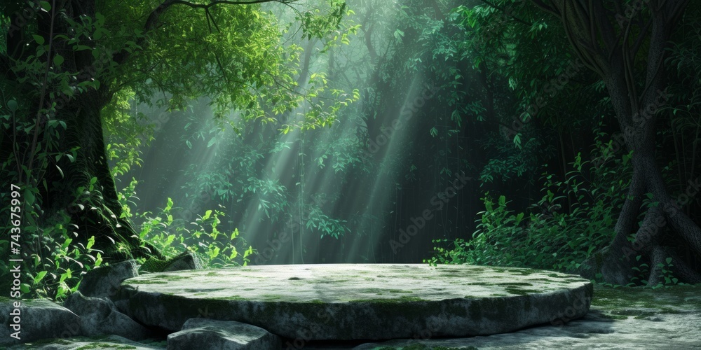 Sylvan Serenity: The Focal Point - A Flat Stone Podium in the Heart of ...