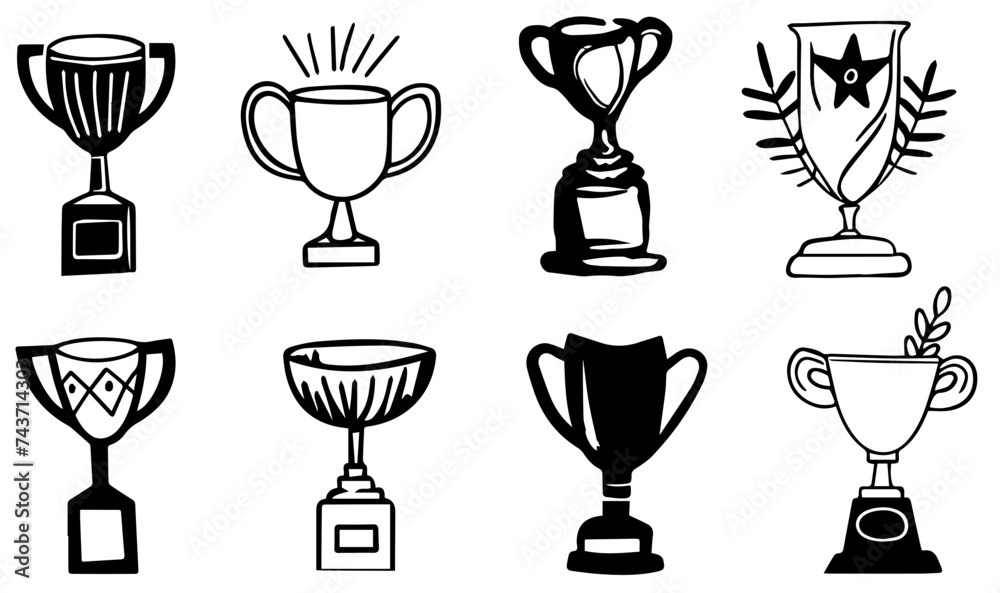 Trophy vector transparent background PNG clipart Stock Vector | Adobe Stock