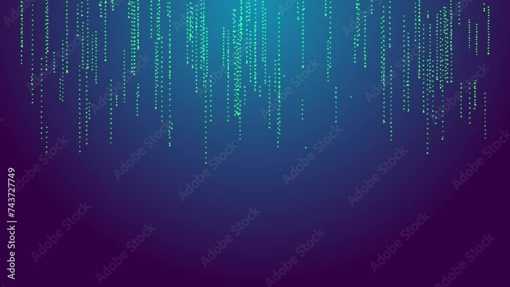 Multi color animation rain particles background. Eternal gold rain ...