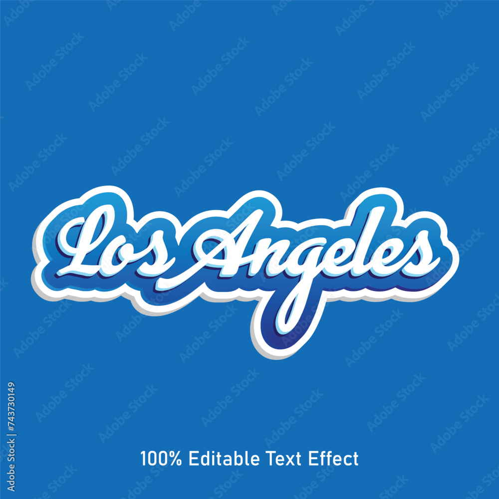 Los Angeles text effect vector. Editable college t-shirt design ...