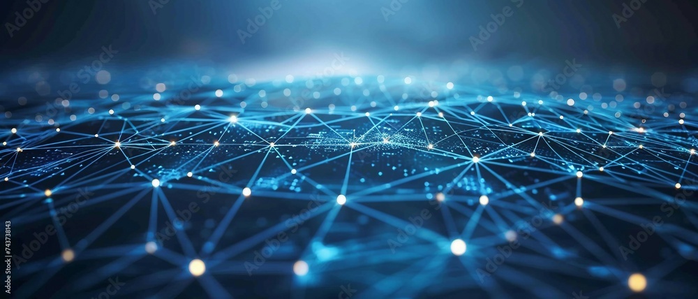 an illustration of a World Map, with Interconnected Nodes Symbolizing ...