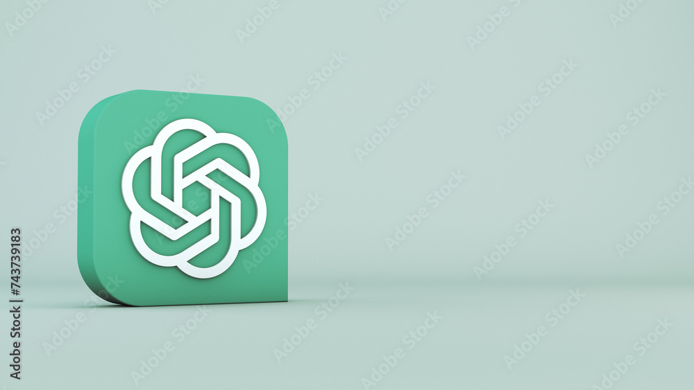 ChatGPT 3d icon logo, OpenAI logo, AI chatbot, 3d render image. Minsk ...
