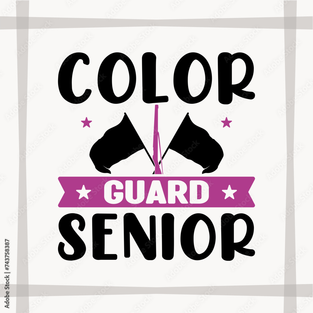 Color Guard Senior SVG Cut File, Color Guard Svg, Gift Svg, Marching ...
