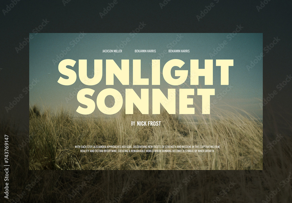 Film Credits Movie Titles Template Mockup Stock Template | Adobe Stock