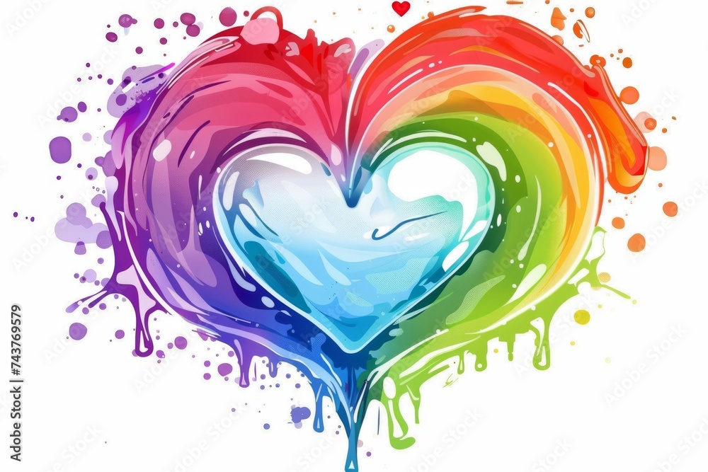 LGBTQ Pride joyful. Rainbow rainbow route colorful glamour diversity ...