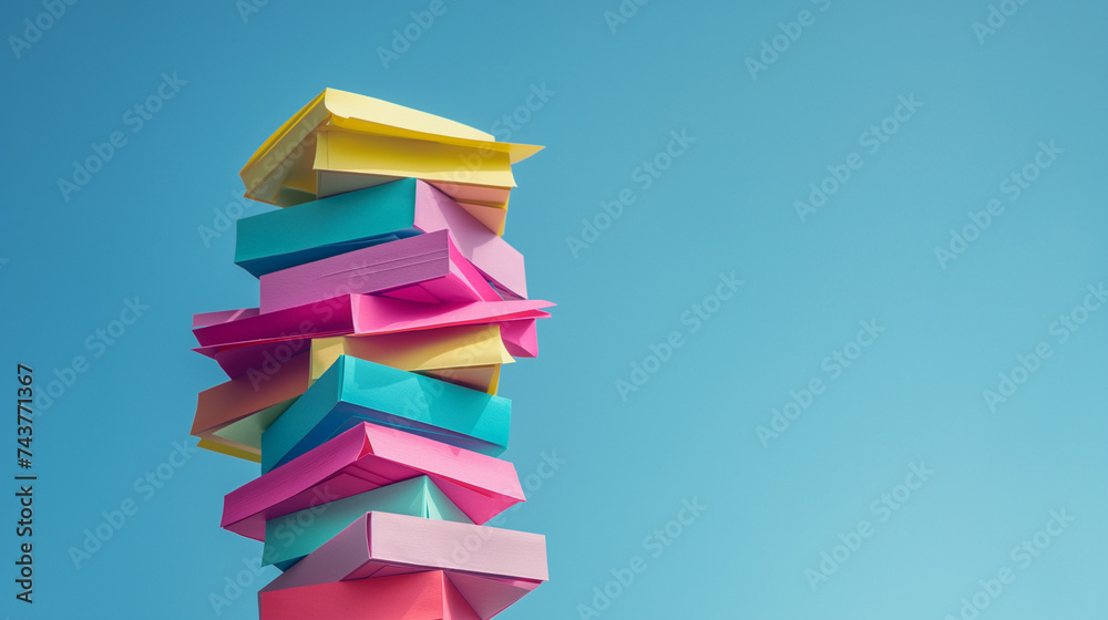 To Do Liste symbolisch mit bunten Stapel voller Klebezettel Post It ...