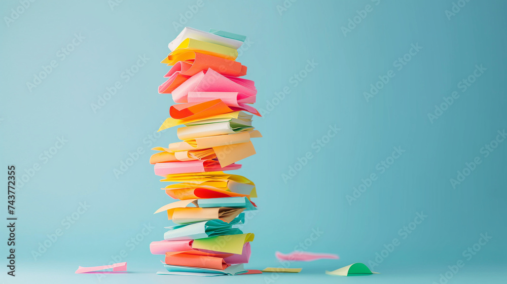 To Do Liste symbolisch mit bunten Stapel voller Klebezettel Post It ...