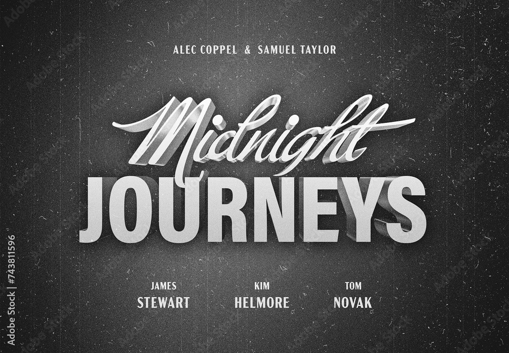 Old Movie Titles Text Effect Mockup Stock Template | Adobe Stock