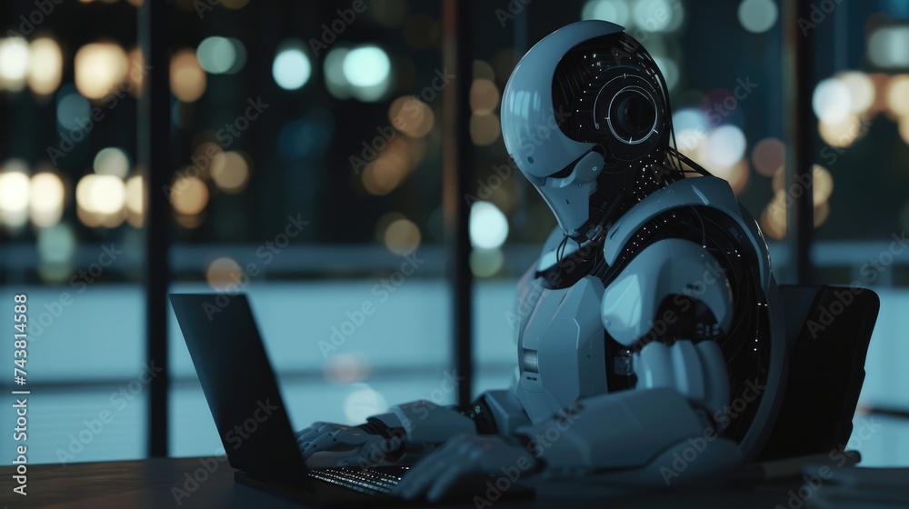 Autonomous Robot Using Laptop at Night in Modern Office Environment ...