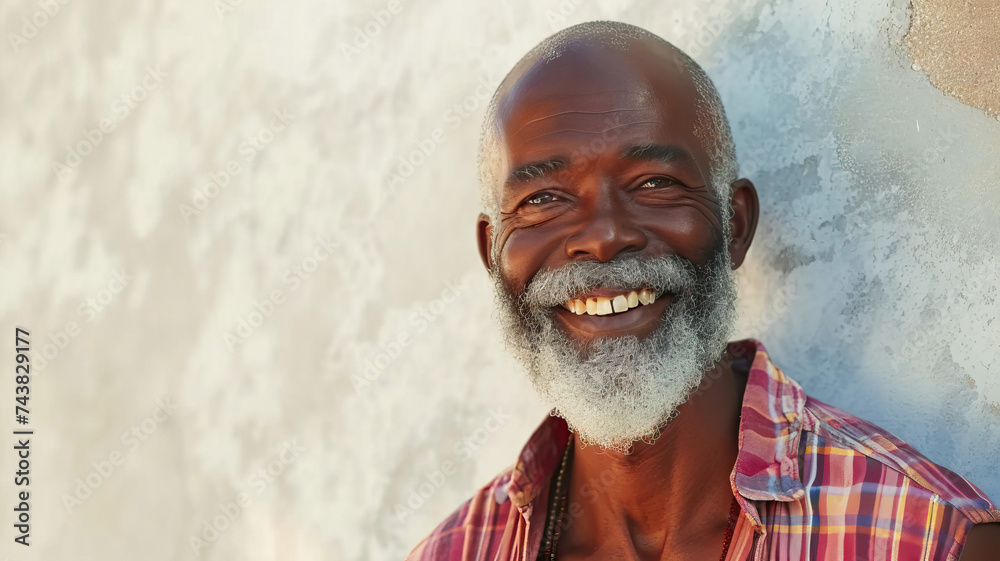 Radiant Confidence: A Vivid and Colorful Portrait of a Smiling Mature ...