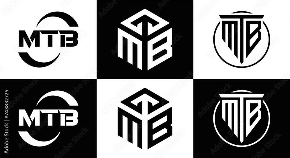 MTB logo. M T B design. White MTB letter. MTB, M T B letter logo design ...