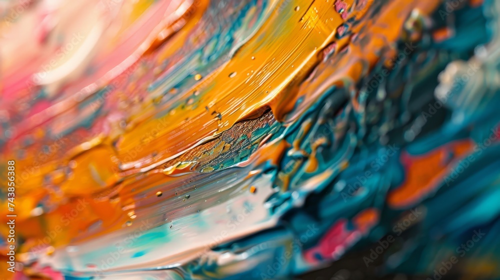 Macro perspective showcasing the abstract beauty of color transitions ...