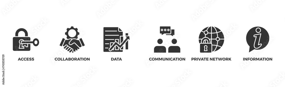 Intranet banner web icon vector illustration concept for global network system with icon of ...