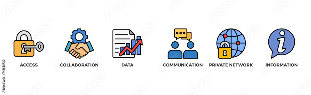Intranet banner web icon vector illustration concept for global network system with icon of ...