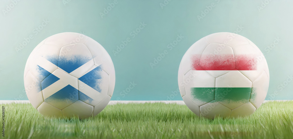 Scotland vs Hungary football match infographic template for Euro 2024 ...