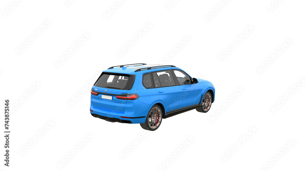BMW back view of blue car isolated on white, BMW X7 png transparent ...