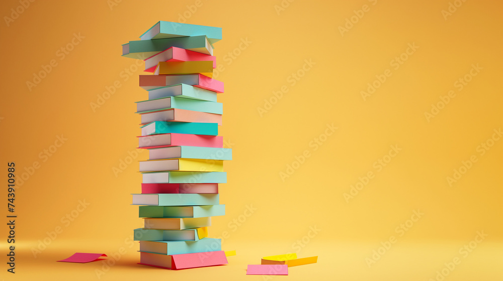To Do Liste symbolisch mit bunten Stapel voller Klebezettel Post It ...