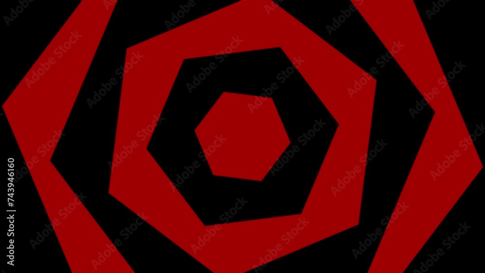 A modern looping simple geometric rotating hexagon motion graphic ...