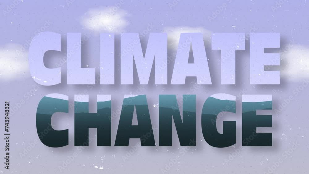 A motion graphic typography animation representing the effects of sea ...