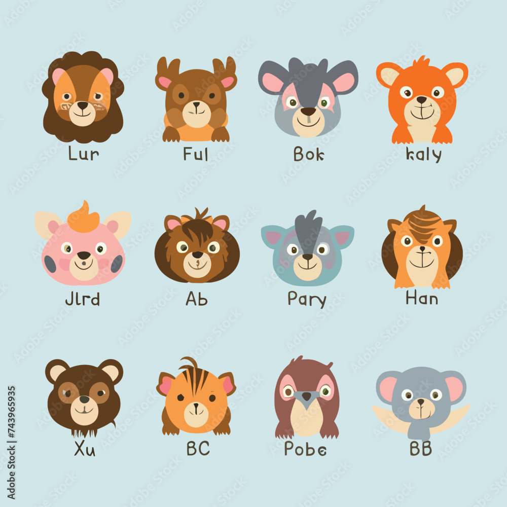 2d vector illustration for learning cartoon character design for ...