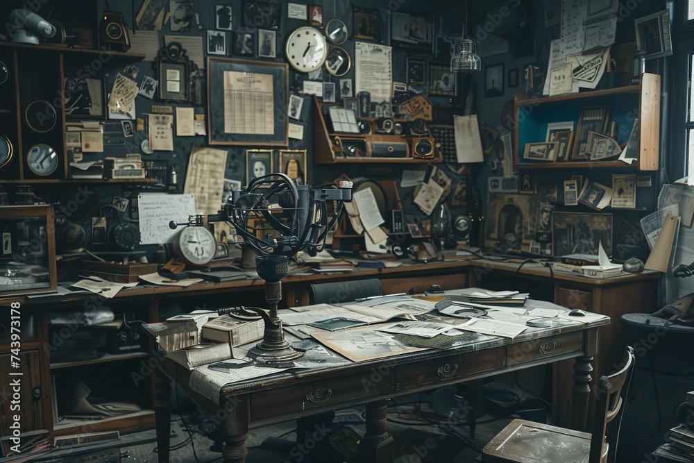 A murderer's hideout filled with eerie symbols and cryptic messages ...