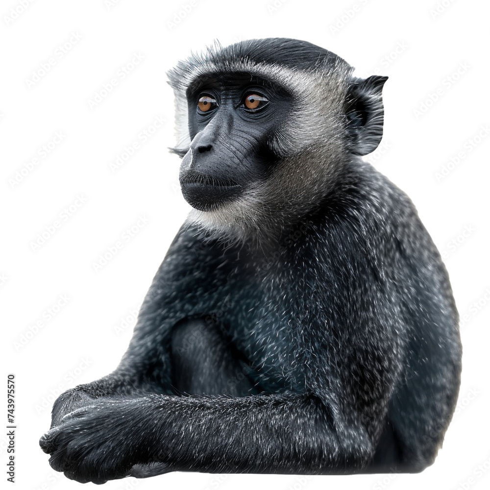 A monkey facing camera on a transparent background. PNG format, This ...