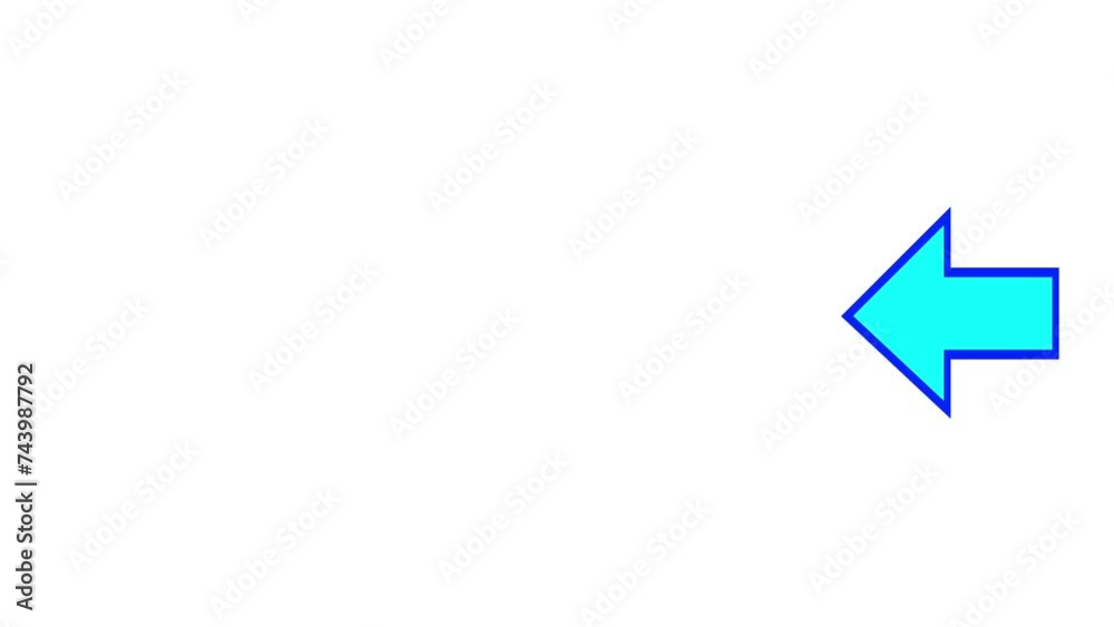 Arrow animation on white transparent background with alpha channel ...