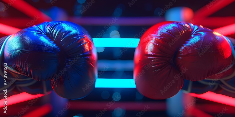 Bold red and cobalt blue boxing gloves stand out in the competitive ...