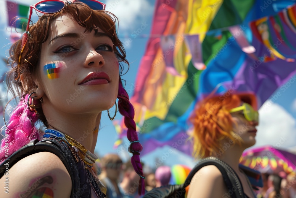 LGBTQ Pride gender dysphoria. Rainbow serenity colorful sisterhood ...