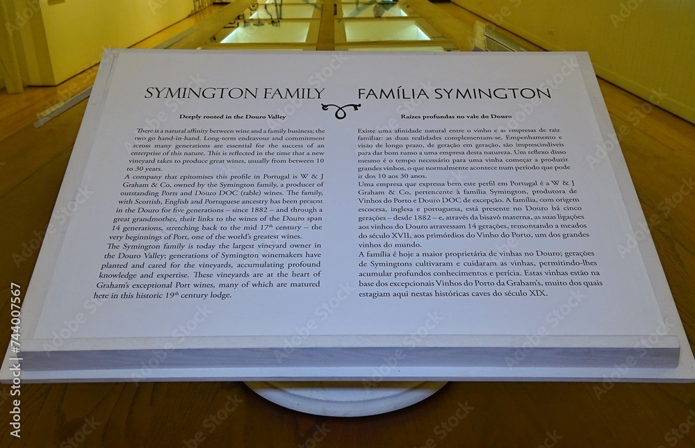 History of the Symington family, founder of the Graham's portwine ...