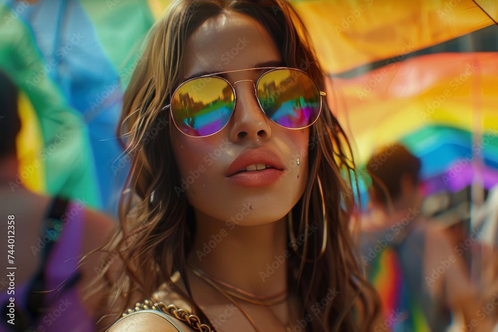 LGBTQ Pride spring green. Rainbow equal participation colorful expose ...