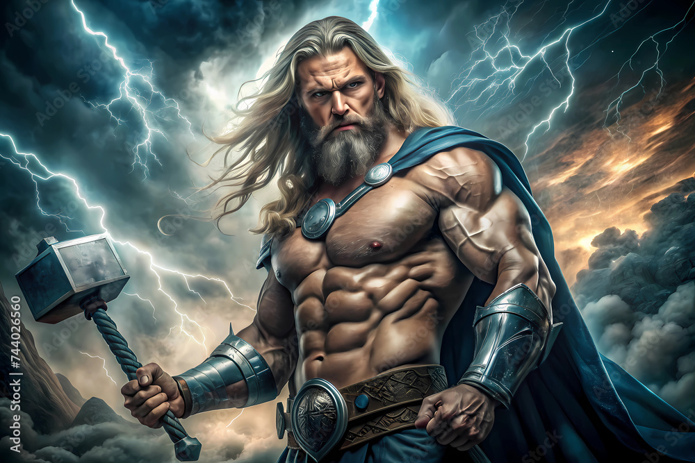 Thor, figure from Norse mythology, man, strength, god, hammer, god of ...